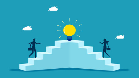 Competitive motivation and knowledge businessman Vector Image