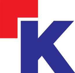 Letter ik arrow geometric simple abstract symbol Vector Image