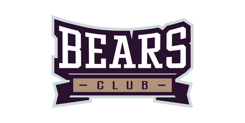 Bold sports font for bear mascot logo text style Vector Image