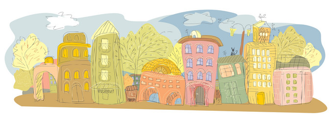 City Provincial Drawing Vector Images (32)