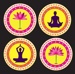 Geometric yoga design Royalty Free Vector Image