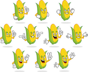 Feeling sorry corn mascot character Royalty Free Vector