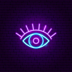 Eye neon sign Royalty Free Vector Image - VectorStock