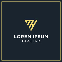 Mh triangle logo Royalty Free Vector Image - VectorStock