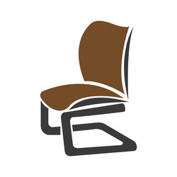 Chair icon logo design template Royalty Free Vector Image