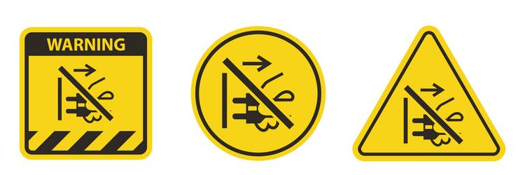 Ppe icondisconnect mains plug from electrical Vector Image