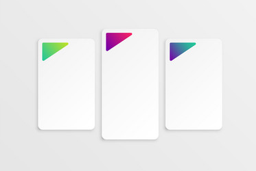 Colorful modern white card template with Vector Image