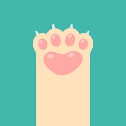 Dog and cat paws with sharp claws cute animal Vector Image