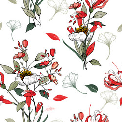 Colorful template set realistic seamless nature Vector Image