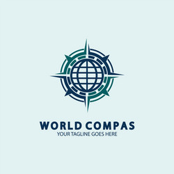 World compass logo design logo concept Royalty Free Vector