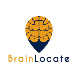 Brain point place logo design template Royalty Free Vector