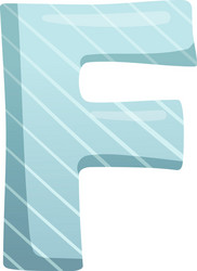 Bright blue and red capital letter f from abc Vector Image