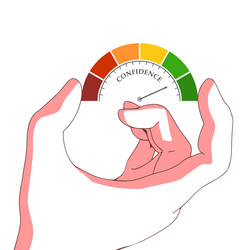 Confidence level meter Royalty Free Vector Image