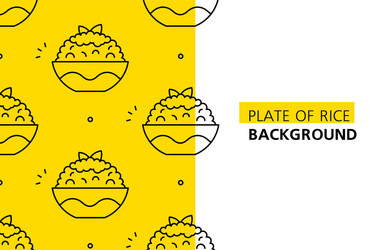 Plate of rice background Royalty Free Vector Image