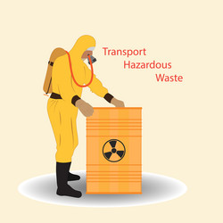 Hazardous waste disposal concept isometric Vector Image