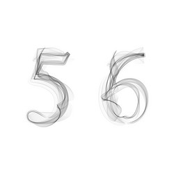 Smoke Font Numbers Vector Images (over 180)