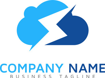 Power cloud logo icon design Royalty Free Vector Image