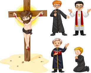 Cartoon drawing jesus christ Royalty Free Vector Image