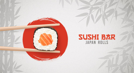 Asian food poster sushi ads Royalty Free Vector Image