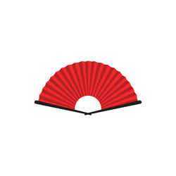 Hand fan in cartoon style colored Royalty Free Vector Image