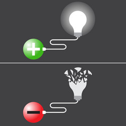 Positivity negativity creates good bad things Vector Image