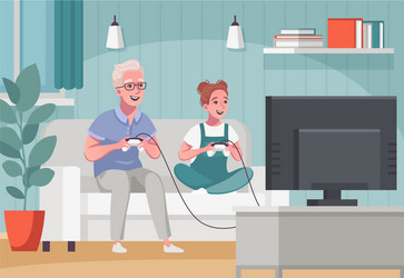 Elderly people hobby senior retirement Royalty Free Vector