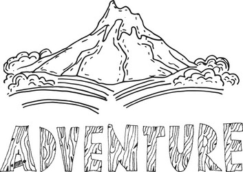 Hand drawn labels for adventure themes Royalty Free Vector