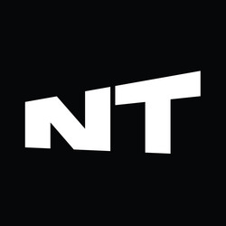Nt logo monogram shield sharp half round shape Vector Image