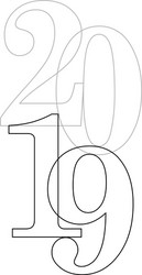 2019 card Royalty Free Vector Image - VectorStock