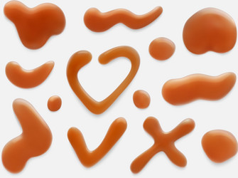 Melt color caramel borders realistic candy Vector Image