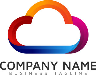 Colorful rainbow with cloud Royalty Free Vector Image