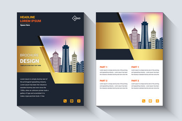 Corporate business flyer layout design template Vector Image