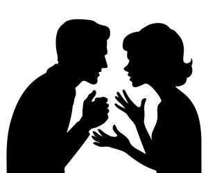 Silhouette of two people canoeing Royalty Free Vector Image