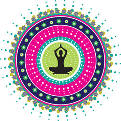 Geometric yoga design Royalty Free Vector Image