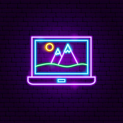 Laptop Neon Vector Images (over 8,800)