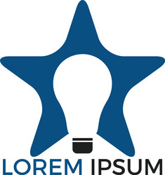 Bright star bulb technology logo design Royalty Free Vector