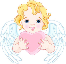 Crowned cupid Royalty Free Vector Image - VectorStock