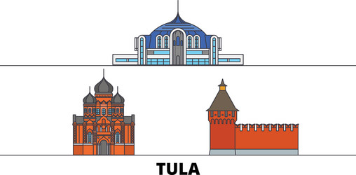 Russia tula city skyline isolated Royalty Free Vector Image