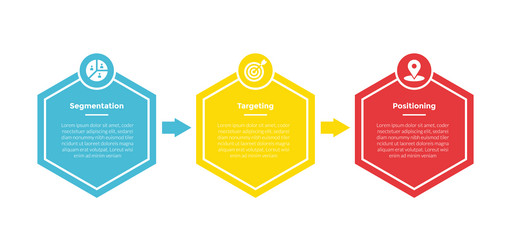 Stp marketing analysis infographics template Vector Image