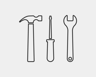 Allen wrench hex key icon flat isolated Royalty Free Vector