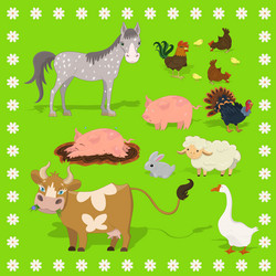 Funny sheep collection humanised farm animal Vector Image