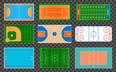 Creative of sport game fields Royalty Free Vector Image