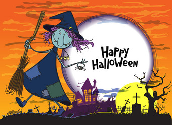 Halloween card Royalty Free Vector Image - VectorStock