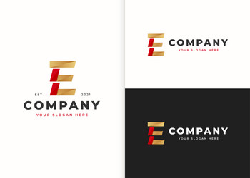 Set of creative letter e logo design template Vector Image