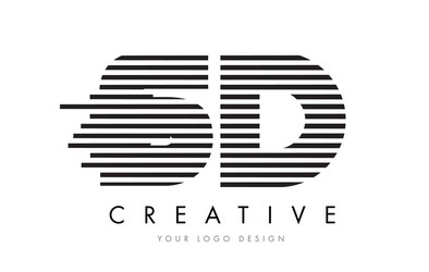 Creative colorful letters sd s d logo Royalty Free Vector