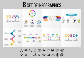 Infographics elements template design business Vector Image
