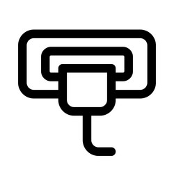 Socket port for connectivity isolated on white Vector Image