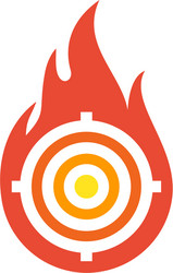 Fire arrows Royalty Free Vector Image - VectorStock