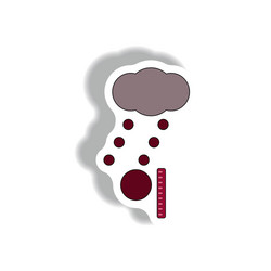 Measure diameter of hail sticker Royalty Free Vector Image