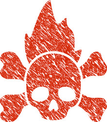 Hellfire icon grunge watermark Royalty Free Vector Image